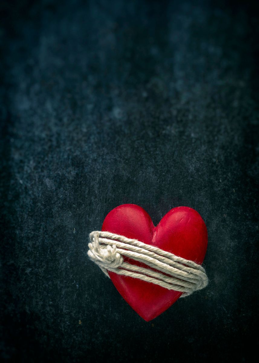 'Bound Heart' Poster, picture, metal print, paint by Derek Adams | Displate