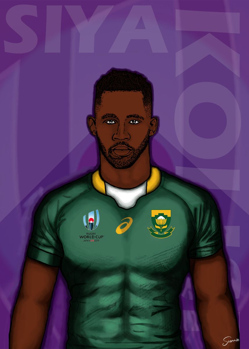 'Syia Kolisi' Poster by Corne Myburgh | Displate