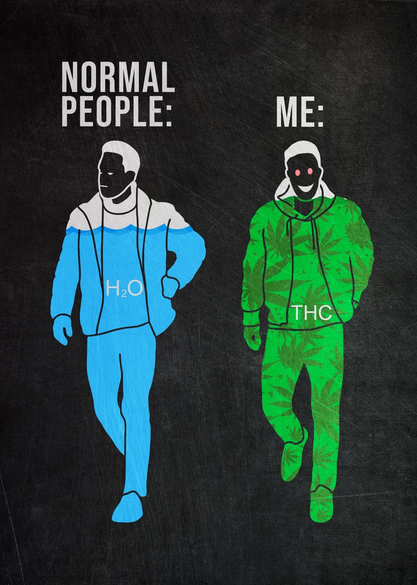'Normal People VS Me' Poster, picture, metal print, paint by ...