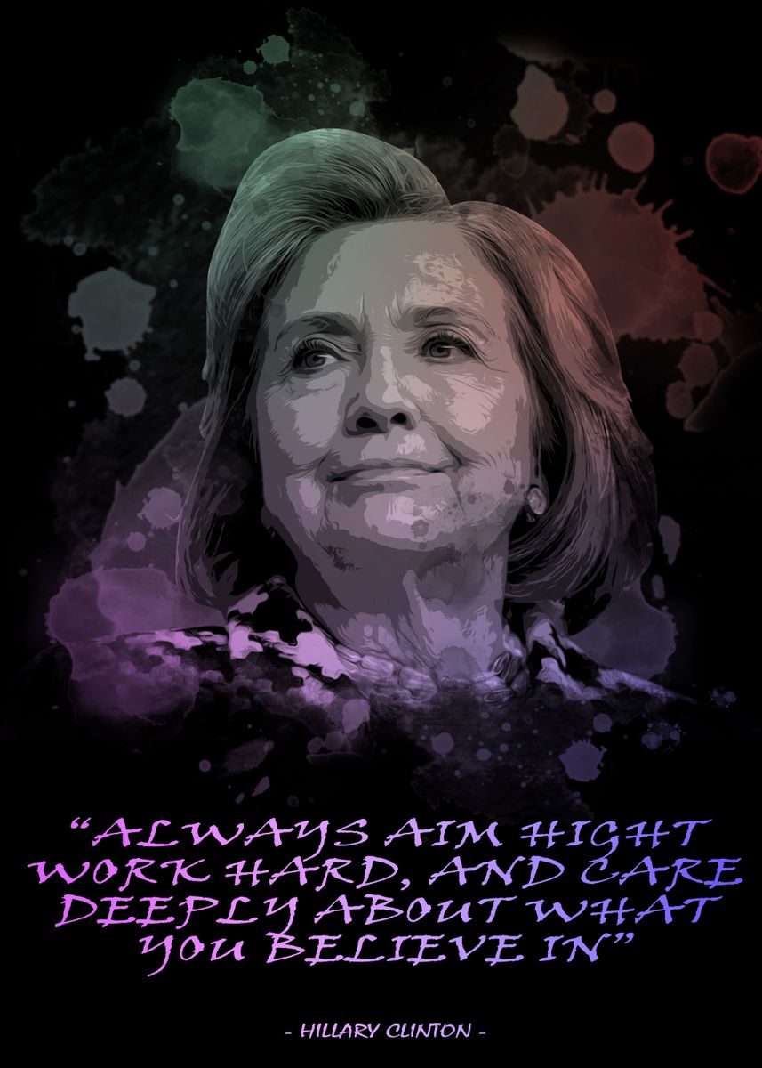 'Hillary Clinton' Poster, picture, metal print, paint by Pegasus Art ...