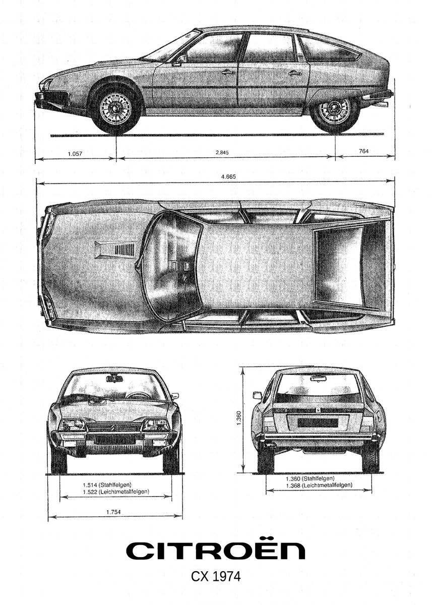 'BNW Citroen CX 1974' Poster, picture, metal print, paint by DAVID CARL ...