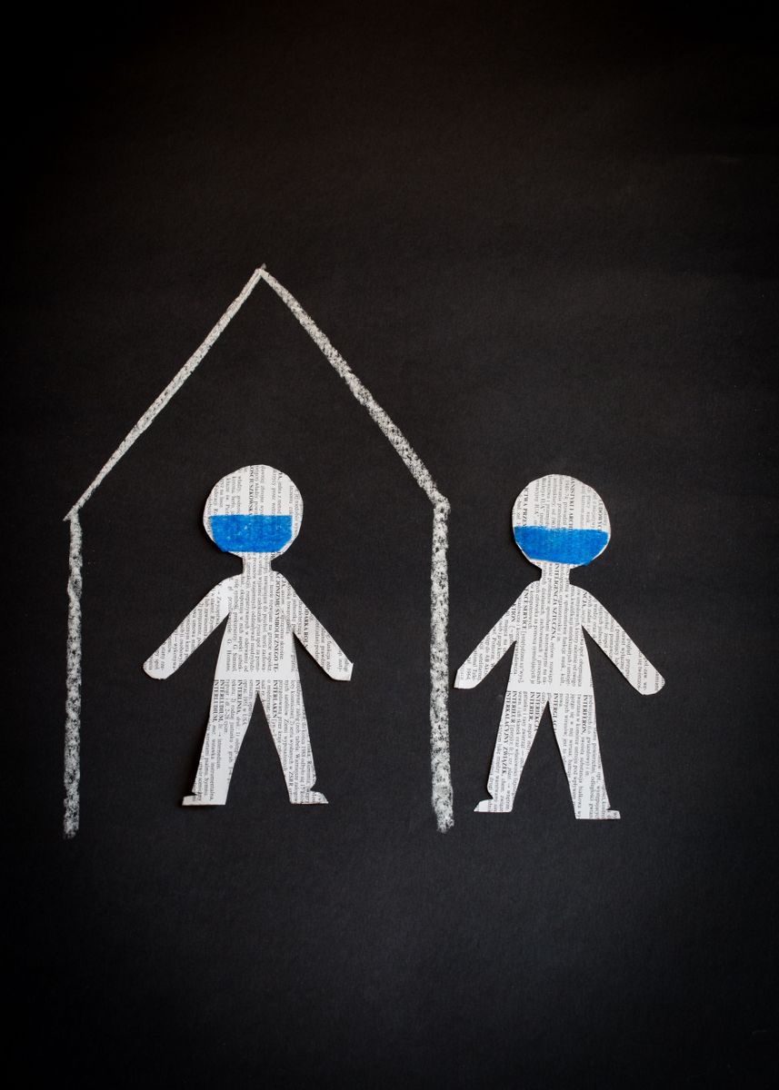 'Social distancing' Poster, picture, metal print, paint by Donatella ...