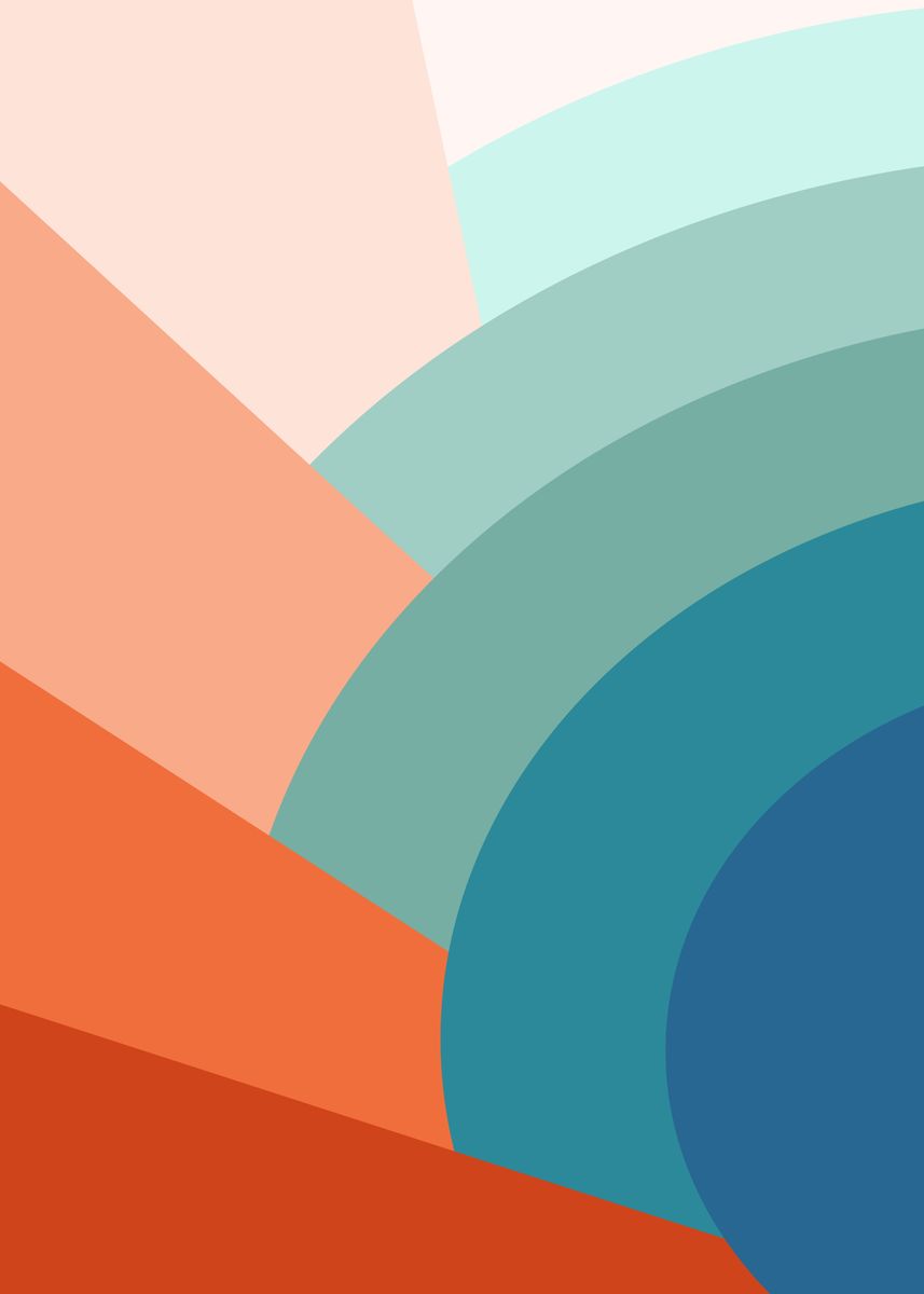 'Retro Ranbow Color Pallete' Poster, picture, metal print, paint by ...