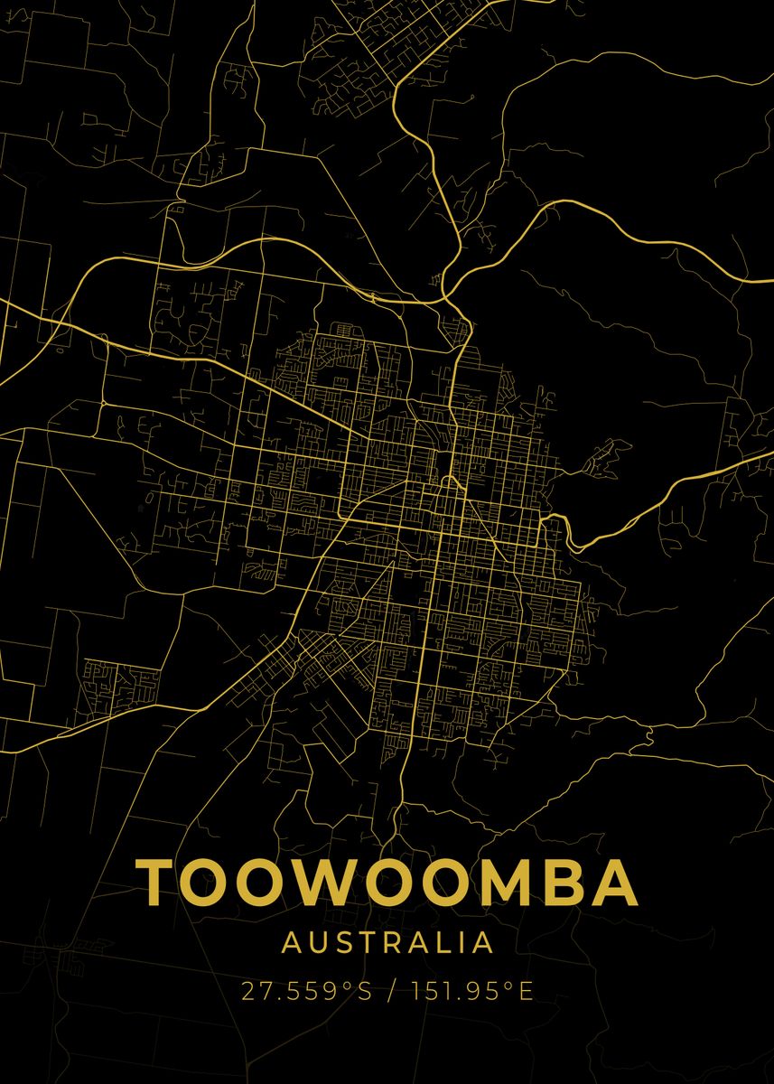 'Toowoomba Australia' Poster, picture, metal print, paint by Conceptual ...