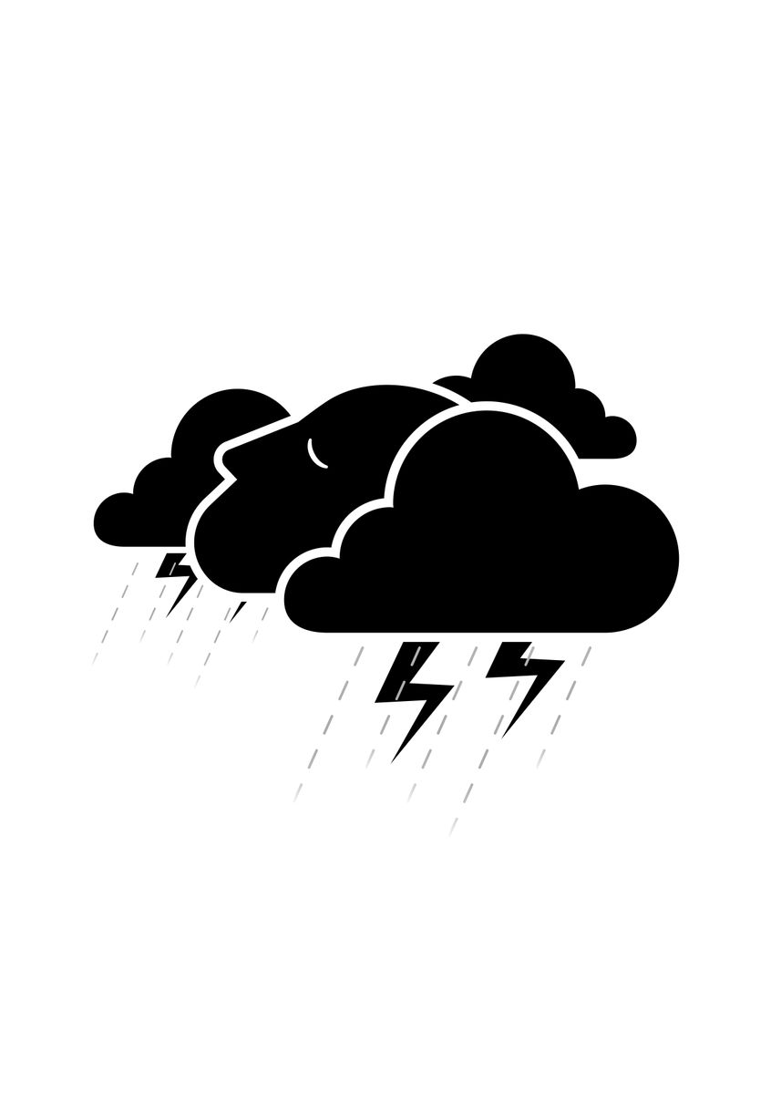 'Stormy Mind' Poster by Viktor Hertz | Displate