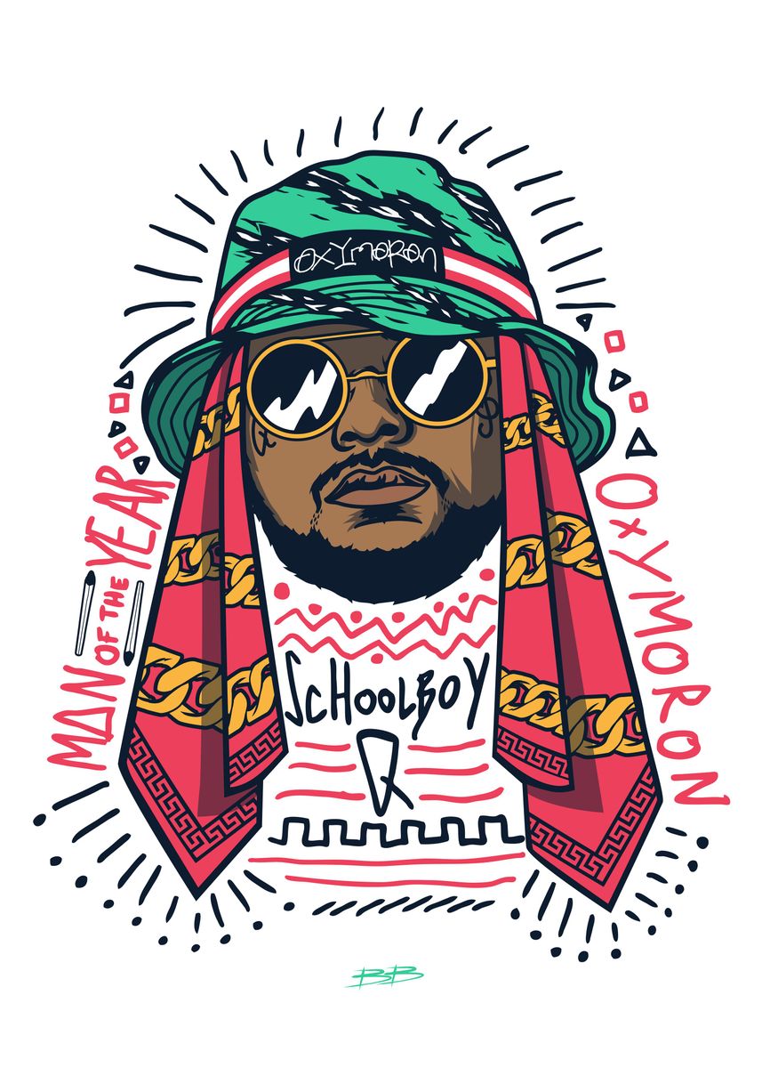 'Schoolboy Q' Poster by Bokka Boom | Displate