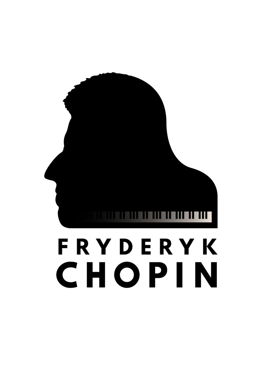 'Chopin Piano Portrait' Poster by Viktor Hertz | Displate