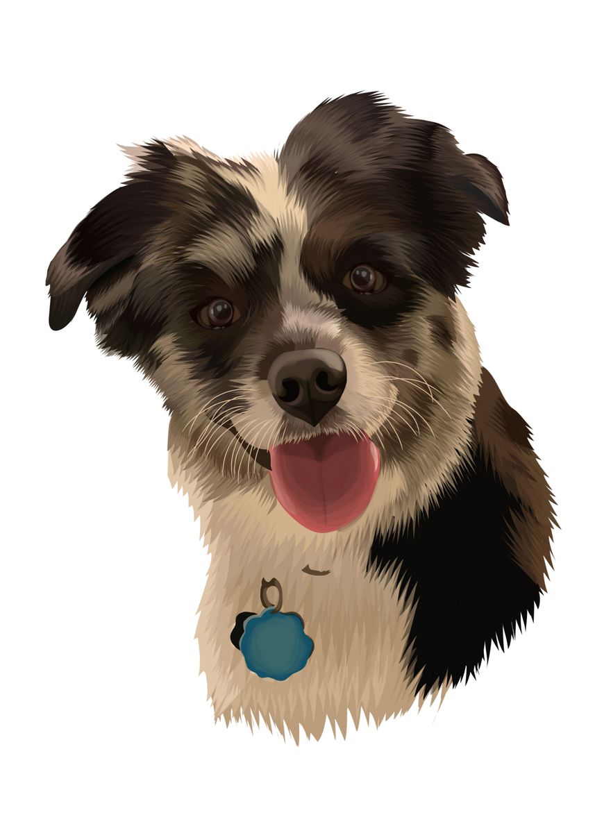 'The Dog Vector' Poster, picture, metal print, paint by Ega WaMa | Displate