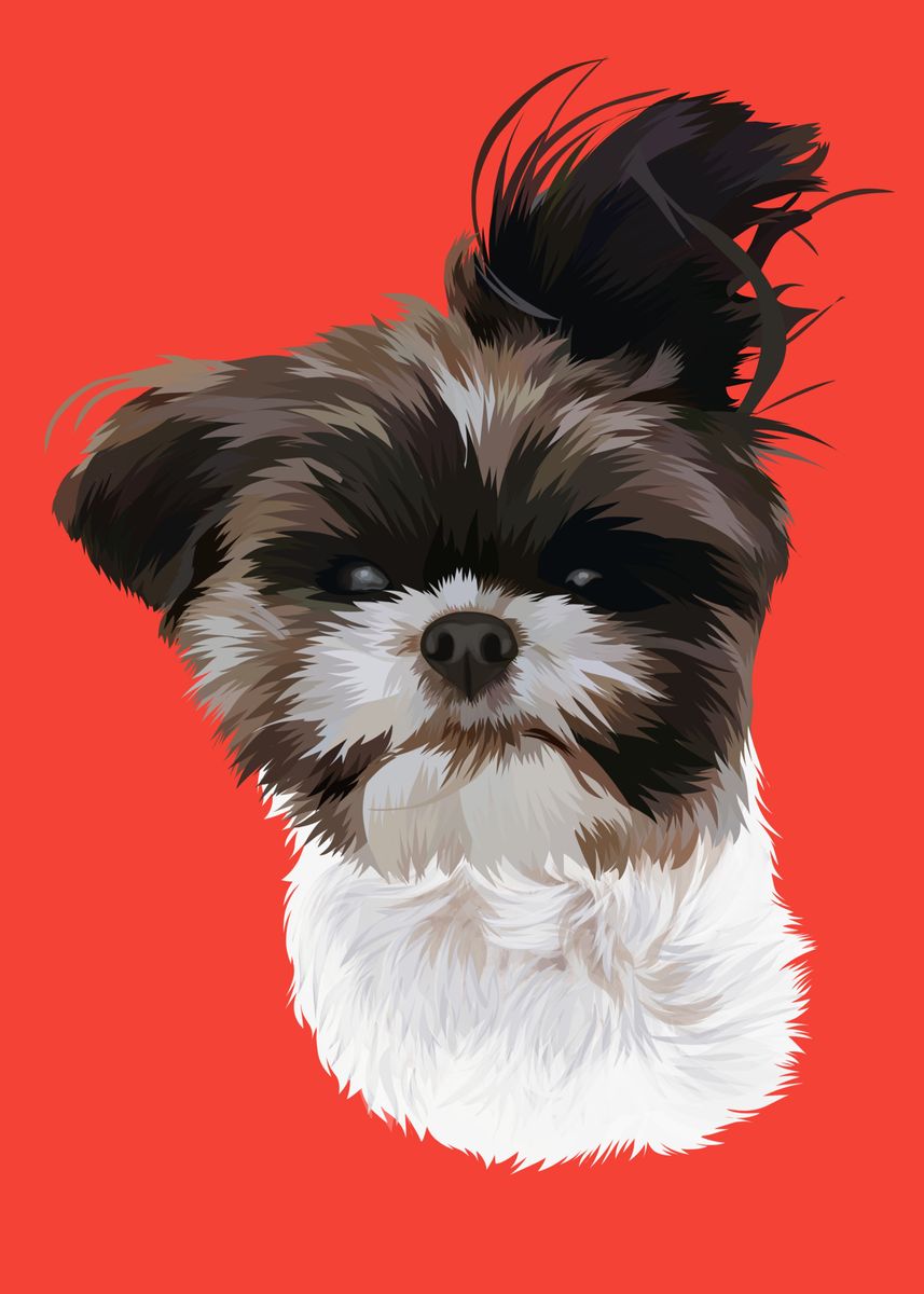 'The Dog Vector' Poster, picture, metal print, paint by Ega WaMa | Displate