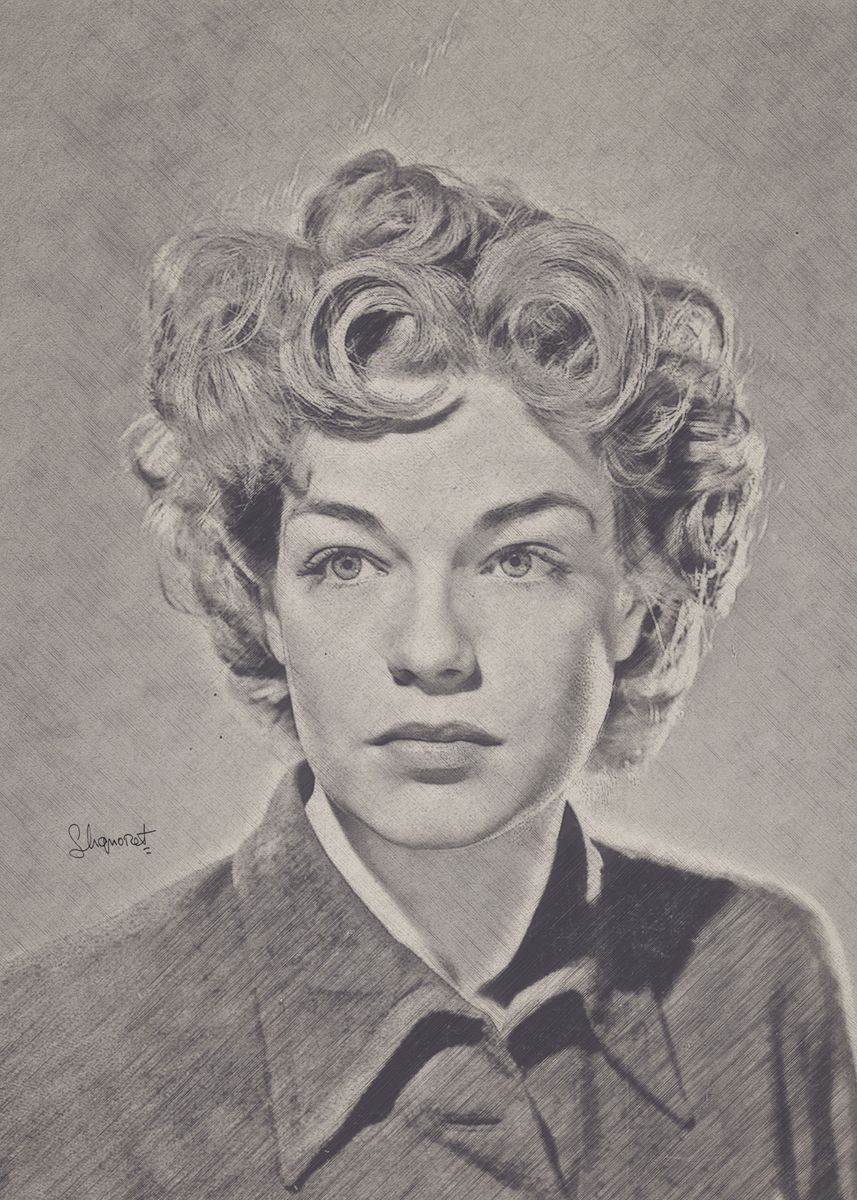 'Simone Signoret' Poster by John Smith | Displate