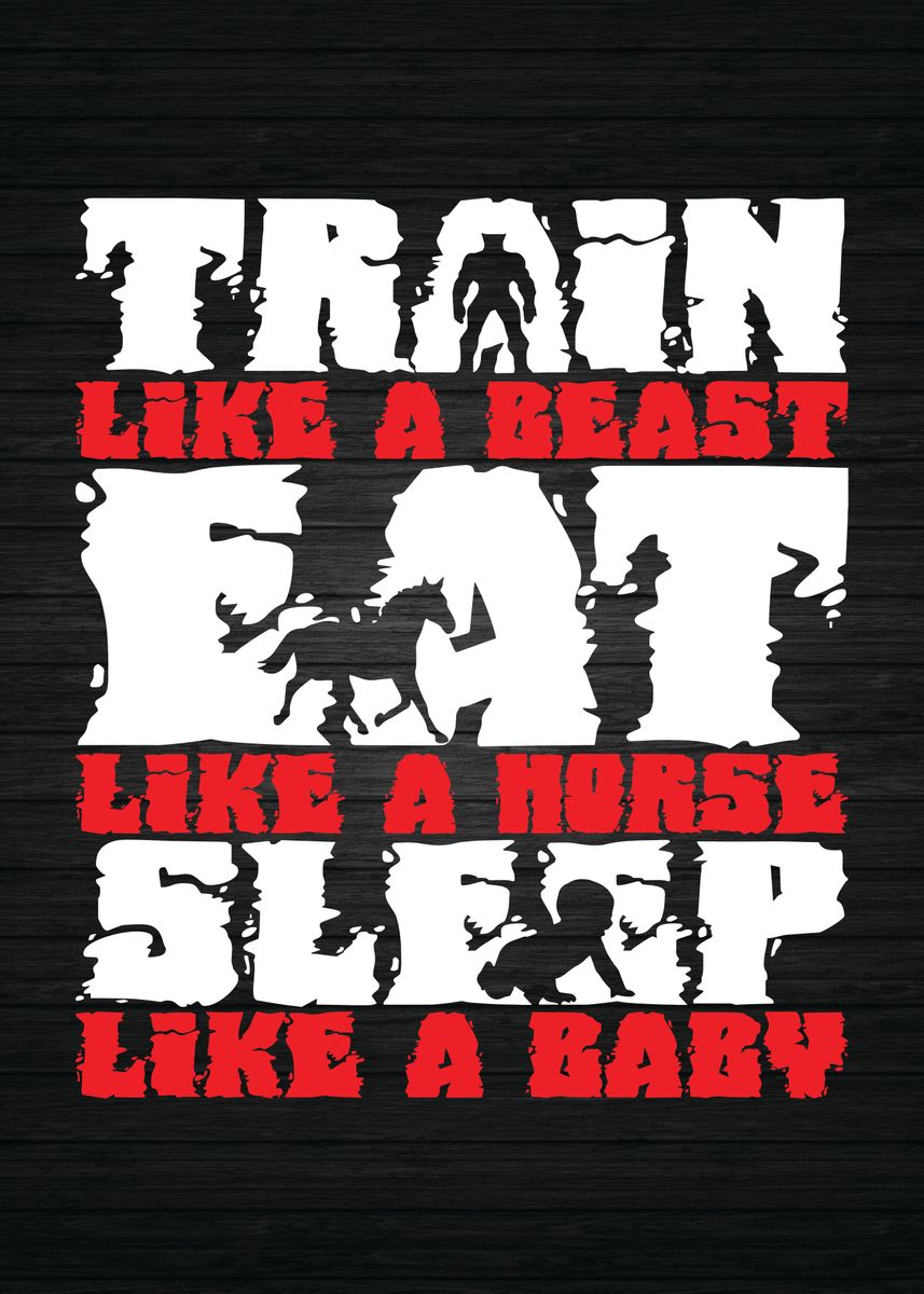 'Train Like A Beast' Poster by CHAN | Displate