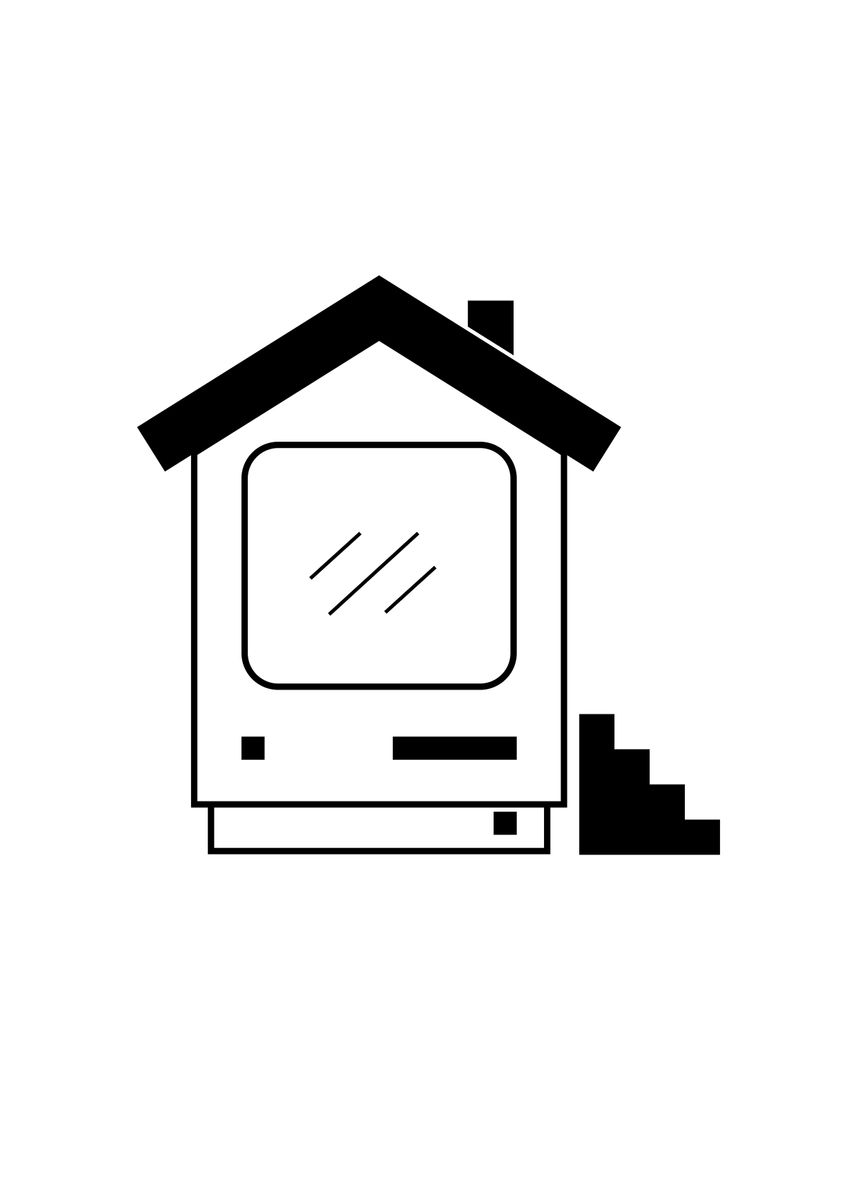 'Home Computer' Poster, picture, metal print, paint by Viktor Hertz ...