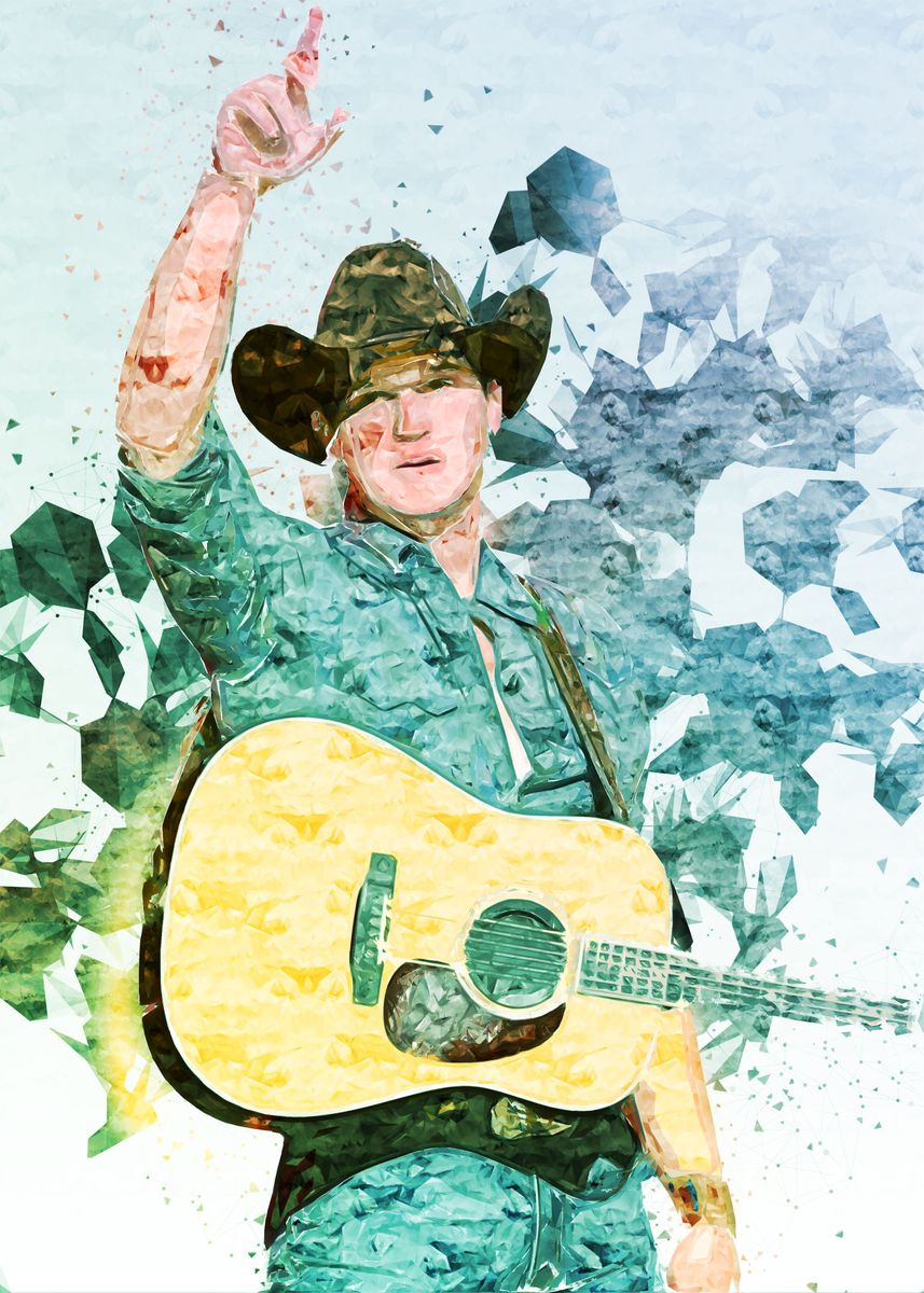 'Jon Pardi' Poster by Franklin Ruben | Displate