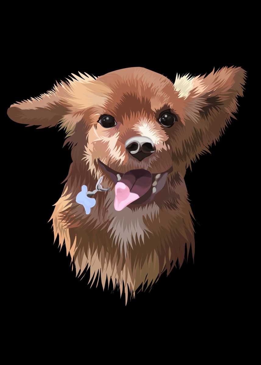 'The Dog Vector' Poster, picture, metal print, paint by Ega WaMa | Displate