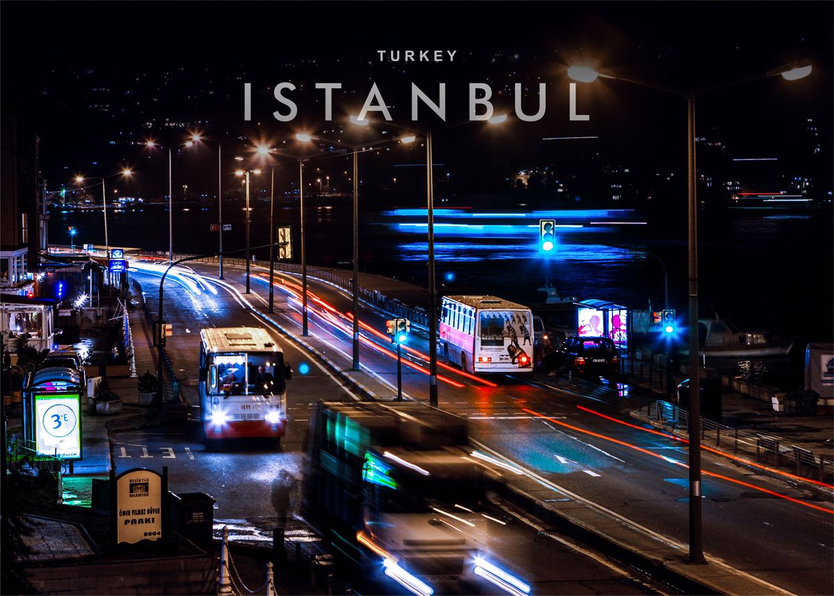 'Istanbul city night' Poster by Ez Photography | Displate