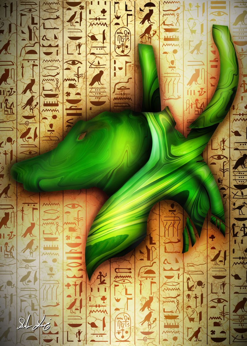 'Sobek Lord of the Nile' Poster by SaharsDrawings | Displate
