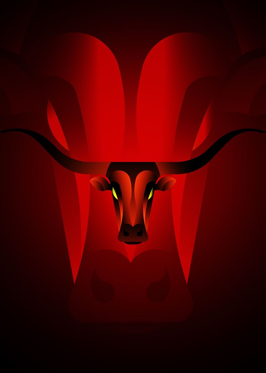 'bull' Poster, picture, metal print, paint by ARNOLD DC | Displate