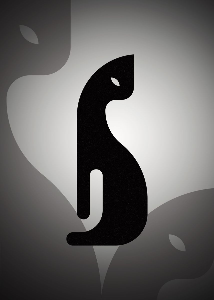 'black cat 2' Poster, picture, metal print, paint by ARNOLD DC | Displate