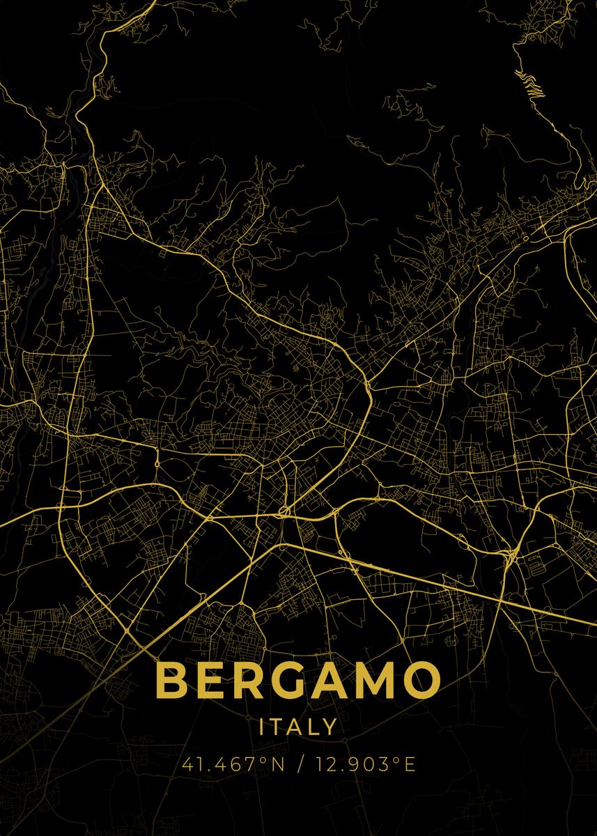 'Bergamo Italy' Poster, picture, metal print, paint by Conceptual ...