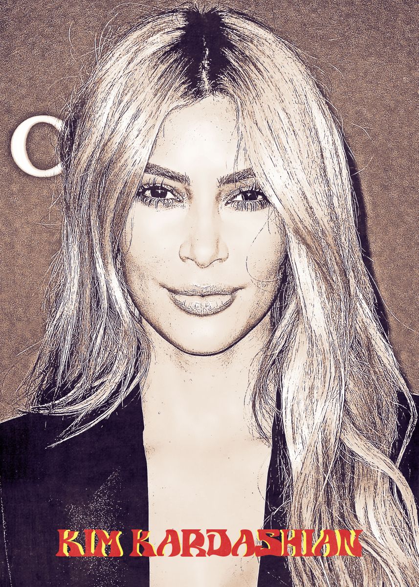 'Kim Kardashian' Poster by Anxhela Sufa | Displate