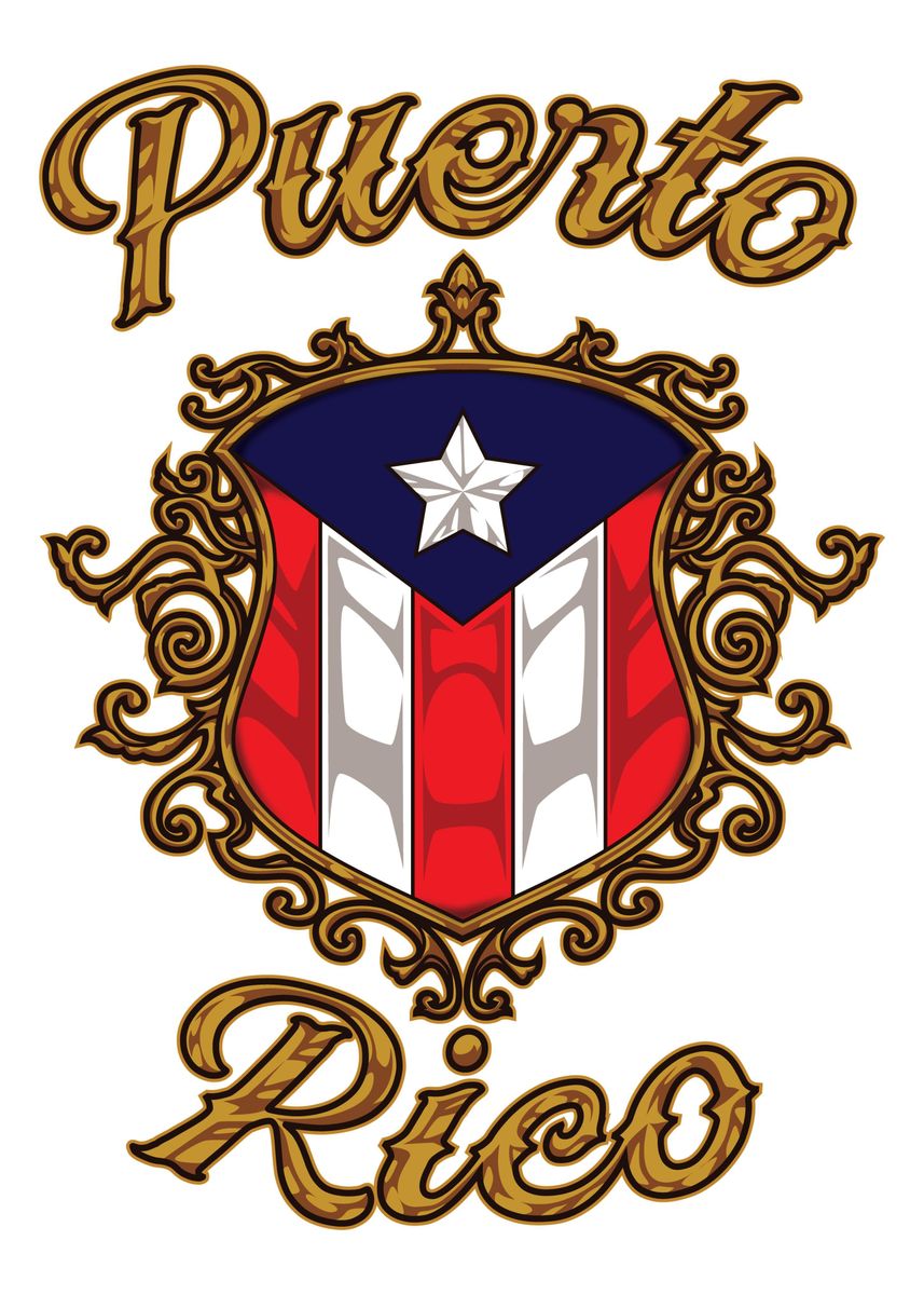 'Puerto Rico Emblem' Poster, picture, metal print, paint by Anziehend ...