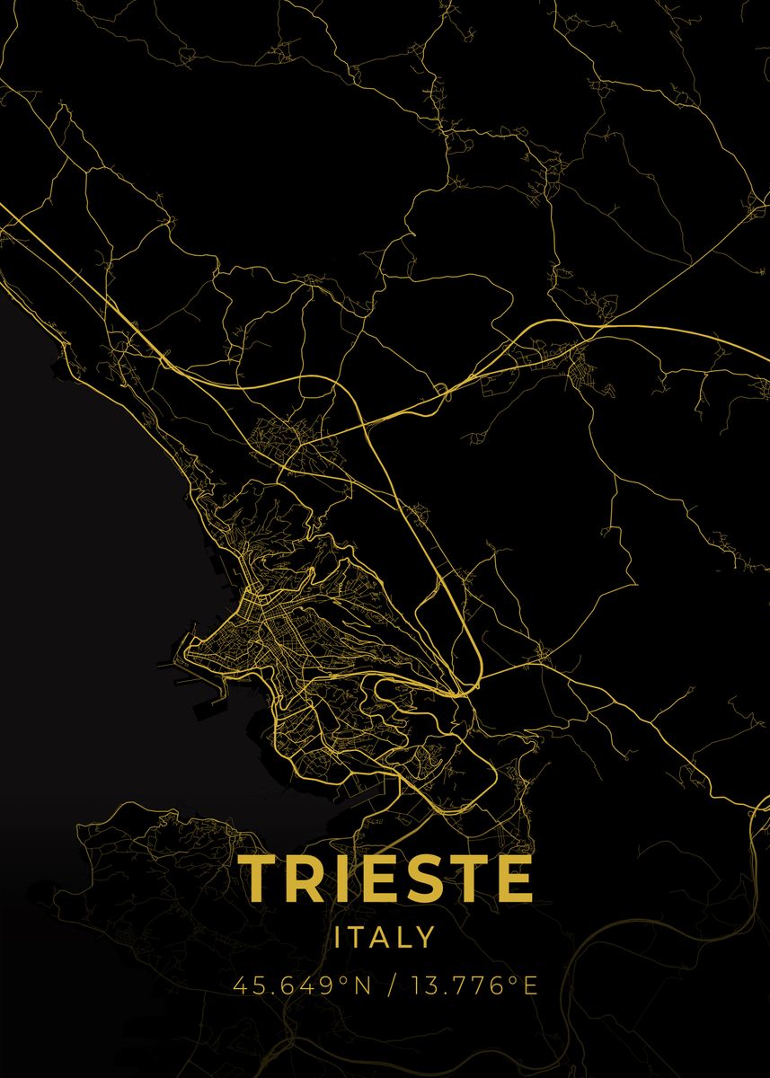 'Trieste Italy' Poster, picture, metal print, paint by Conceptual ...