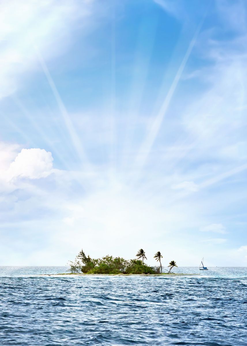 'Tropical Island Background' Poster by Noah | Displate