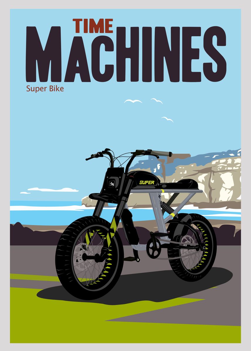 'Electric bike' Poster, picture, metal print, paint by Jack | Displate
