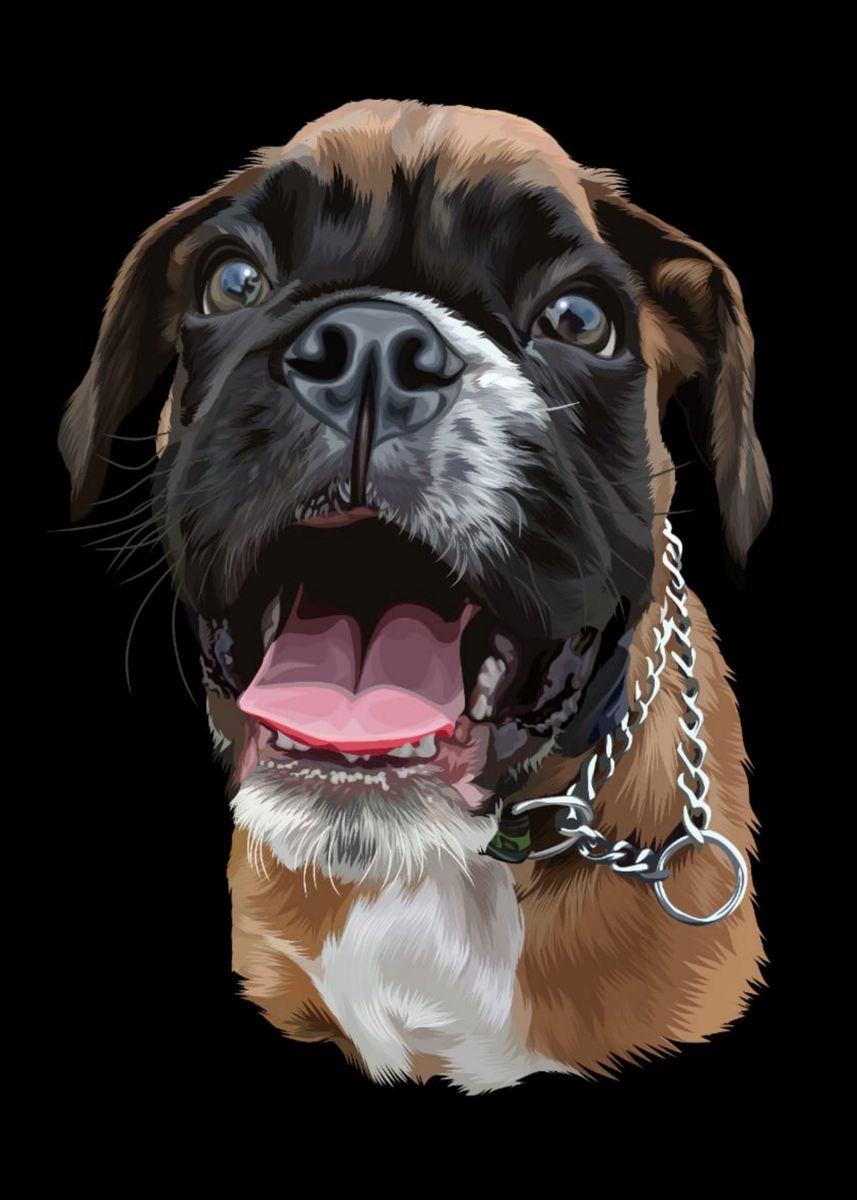 'The Dog Vector' Poster, picture, metal print, paint by Ega WaMa | Displate