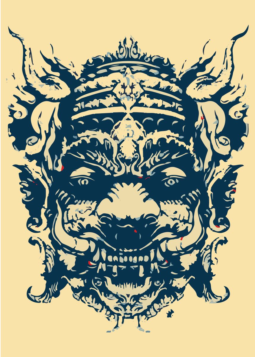 'Barong X devil' Poster, picture, metal print, paint by Popart Project ...