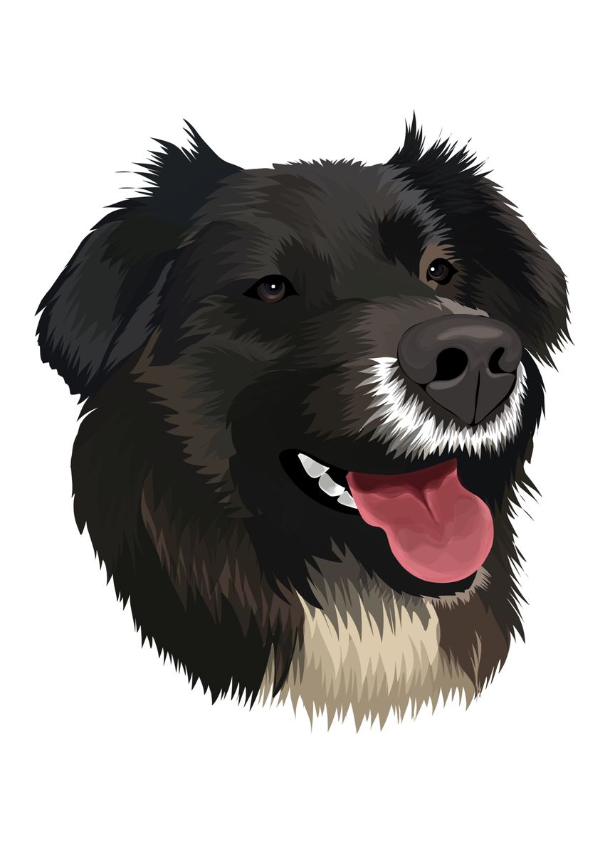 'The Dog Vector' Poster, picture, metal print, paint by Ega WaMa | Displate