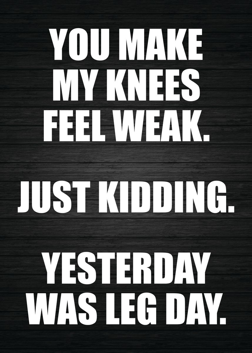 'Funny Leg Day Workout' Poster, picture, metal print, paint by CHAN ...