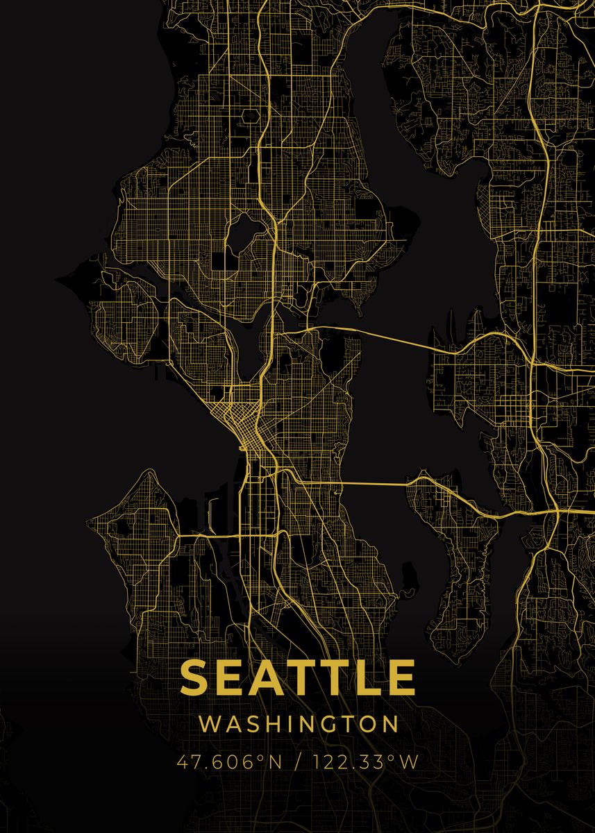 'Seattle Washington' Poster by Conceptual Photography | Displate