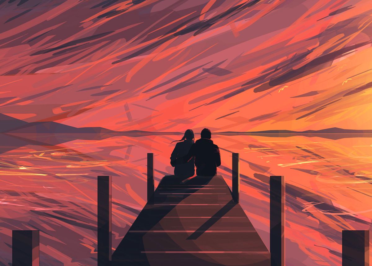 'Cute couple' Poster by Devart | Displate