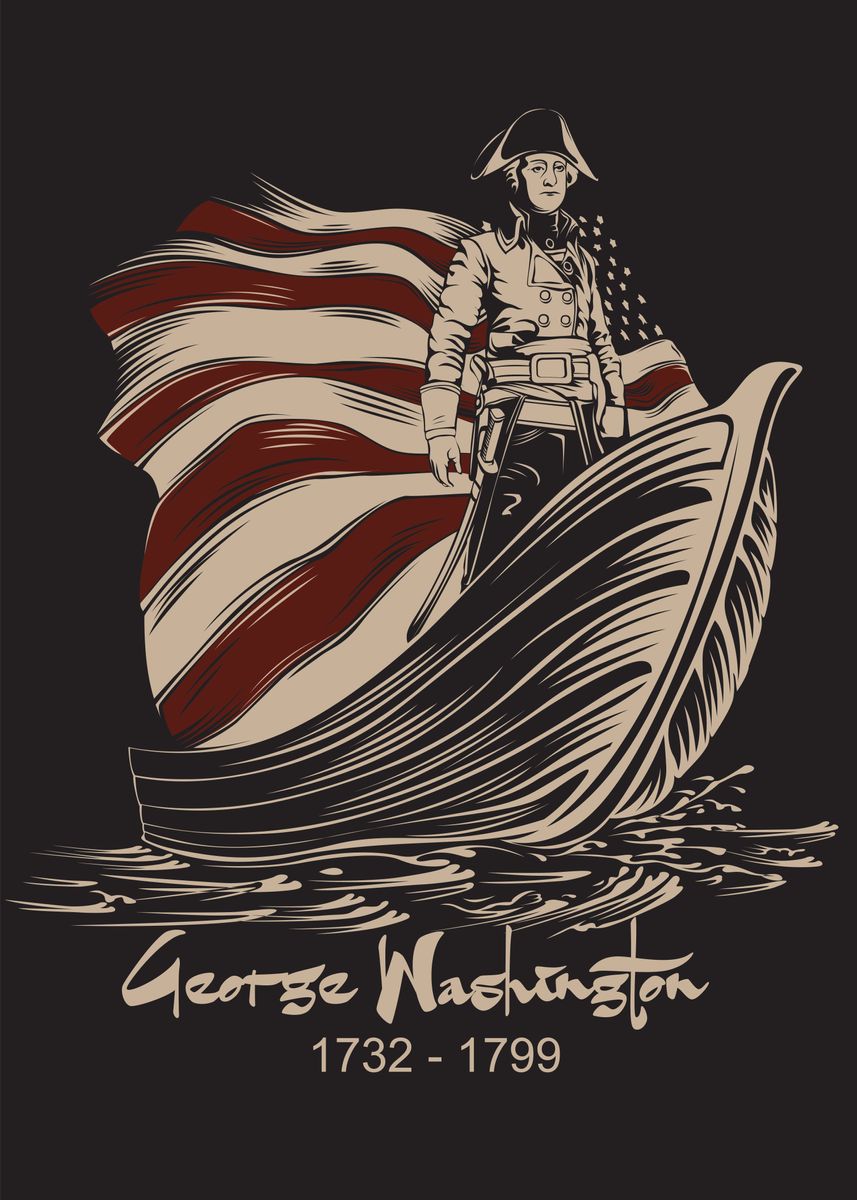 'George Washington' Poster, picture, metal print, paint by Chris ...