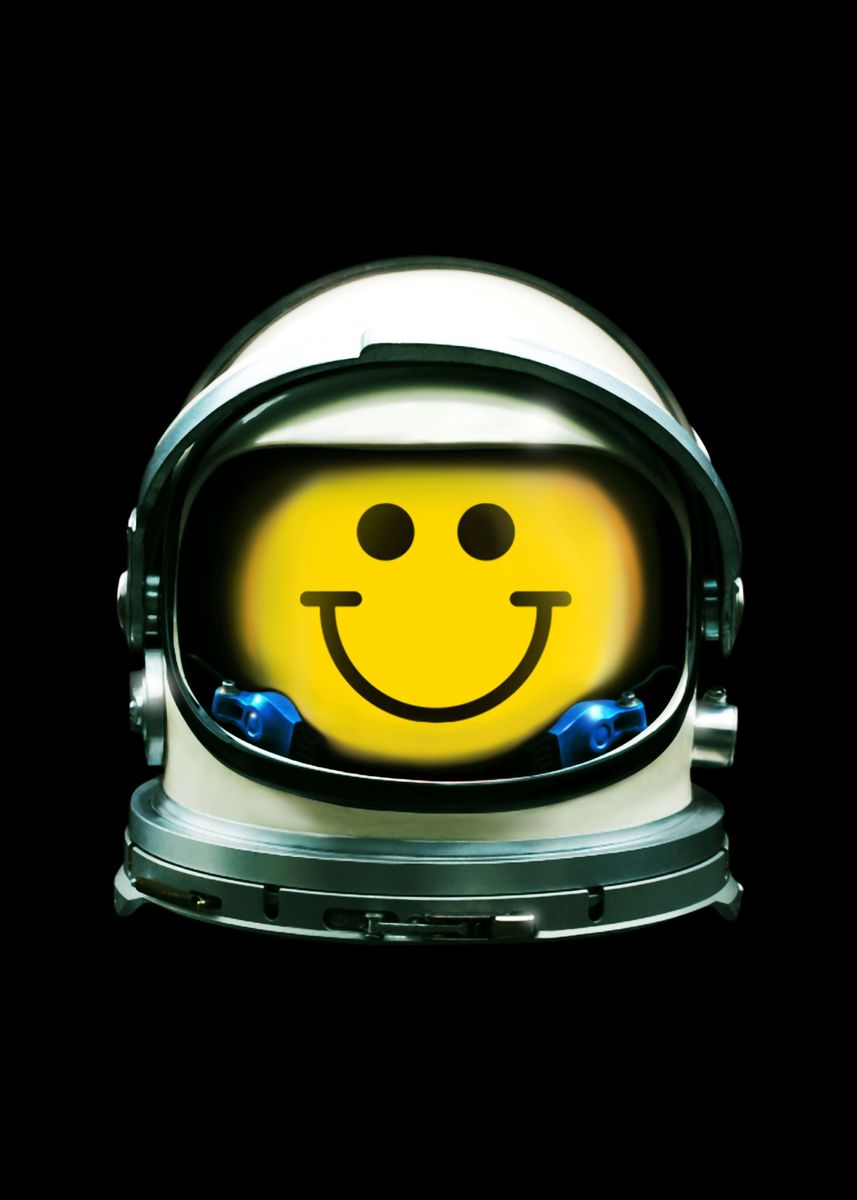 'Happy Astronaut' Poster, picture, metal print, paint by Steven Toang ...
