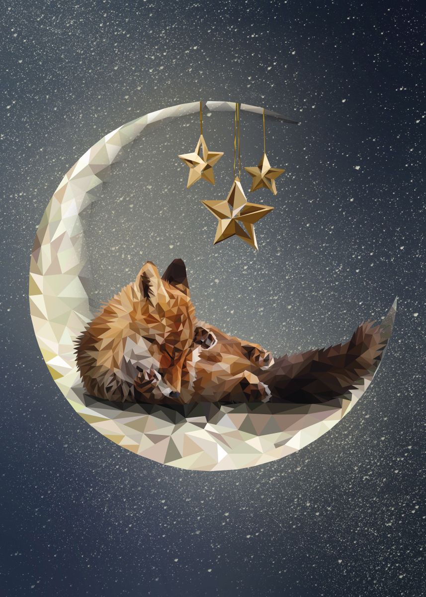 'Red Fox' Poster, picture, metal print, paint by Verena Tapper | Displate