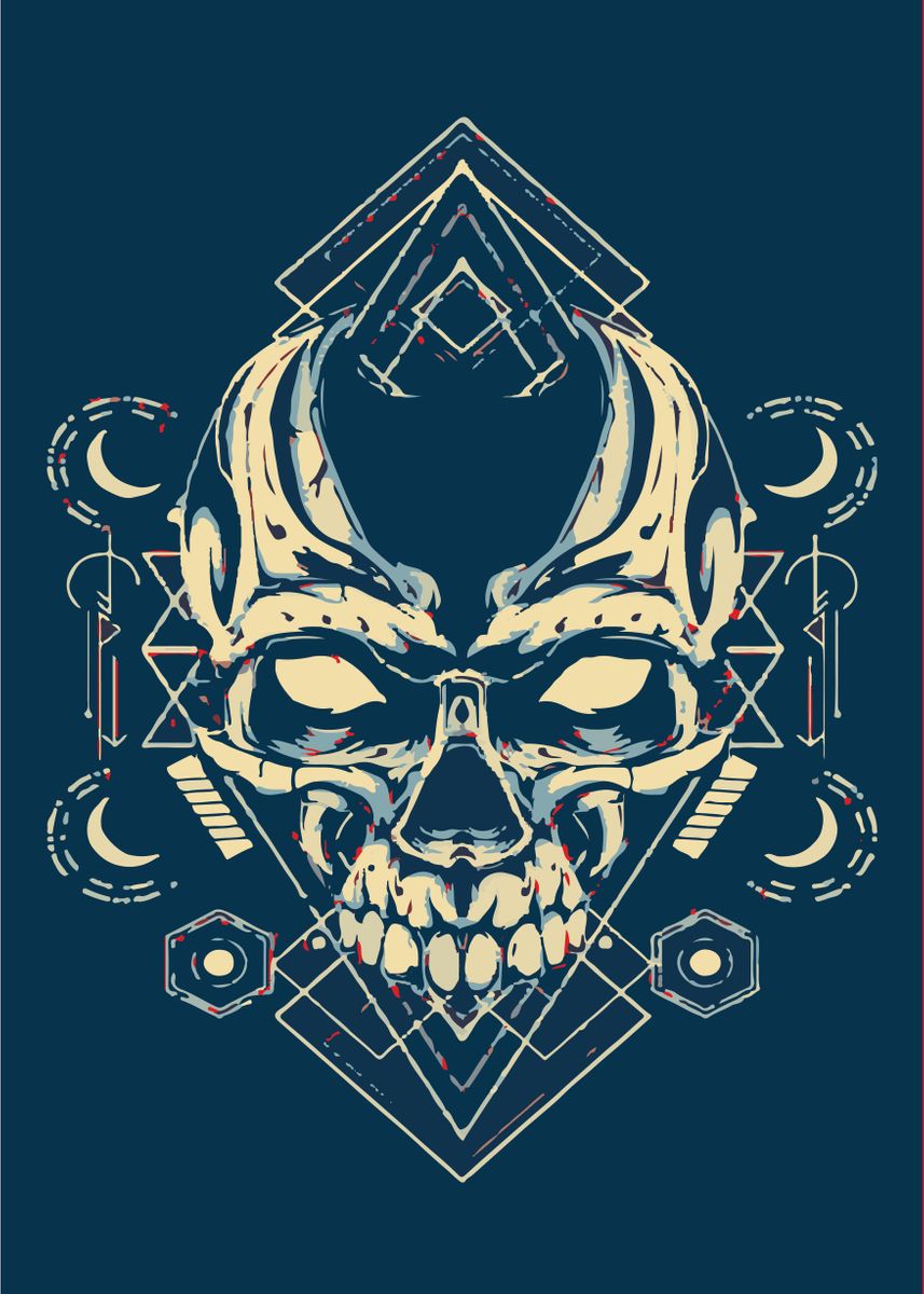 'Artistic Skull' Poster, picture, metal print, paint by Popart Project ...