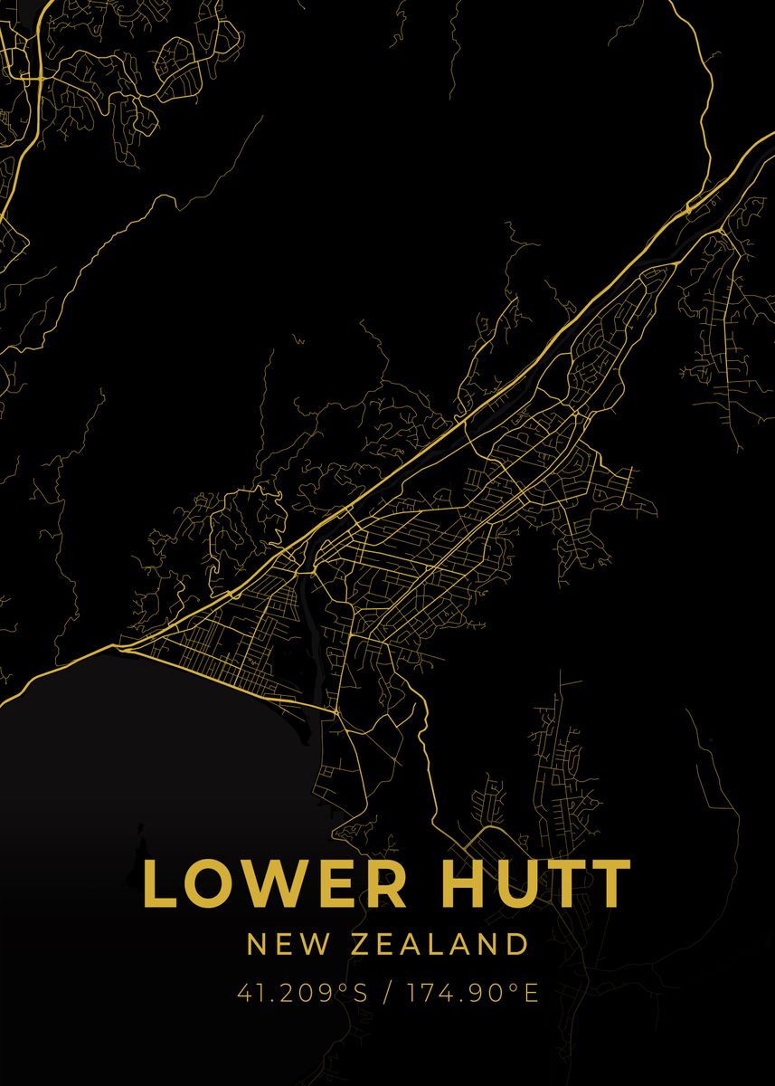 'Lower Hutt New Zealand' Poster, picture, metal print, paint by ...