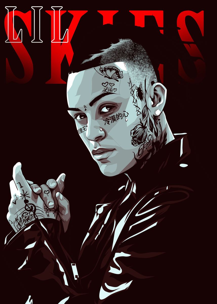 'Lil Skies' Poster, picture, metal print, paint by Art Of Nins | Displate