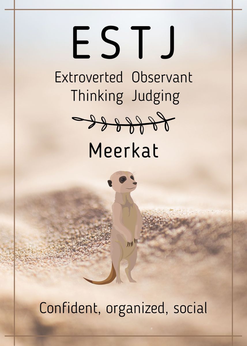 'ESTJ Personality' Poster, picture, metal print, paint by CiniArt ...