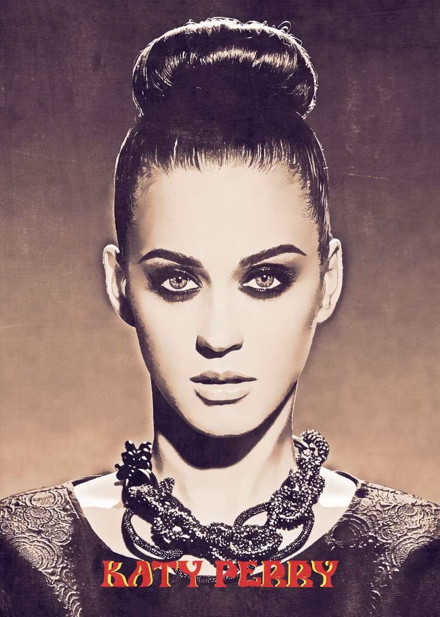 'Katy Perry' Poster, picture, metal print, paint by Anxhela Sufa | Displate