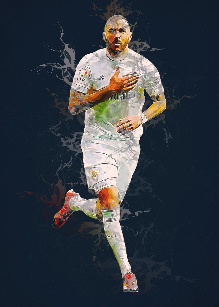 'Karim Benzema' Poster, picture, metal print, paint by Anderson Felix ...