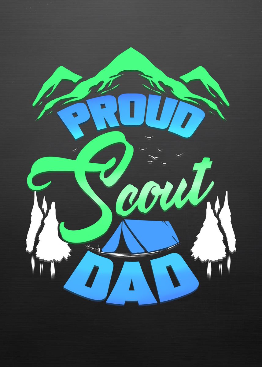 'Scout Leader Scouting Dad' Poster, picture, metal print, paint by ...