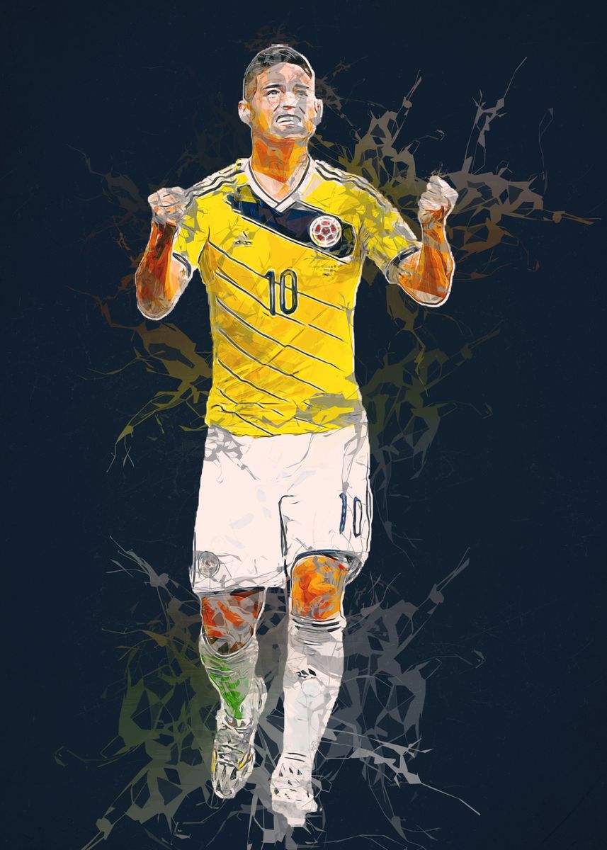 'James Rodriguez' Poster, picture, metal print, paint by Anderson Felix ...