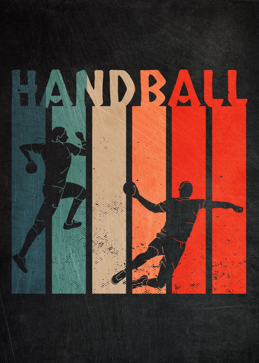 'Handball Retro Vintage' Poster by PosterWorld | Displate