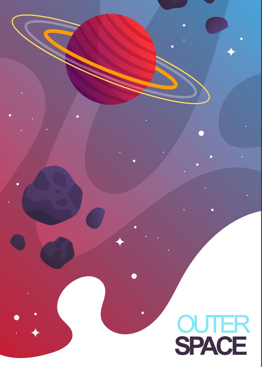 'Outer Space' Poster, picture, metal print, paint by Anziehend | Displate
