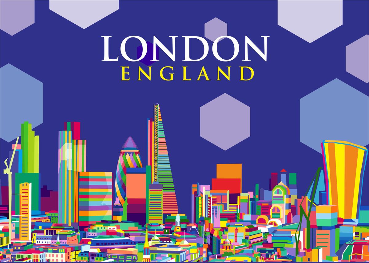 'London Pop Art' Poster by Erik Hermawan | Displate