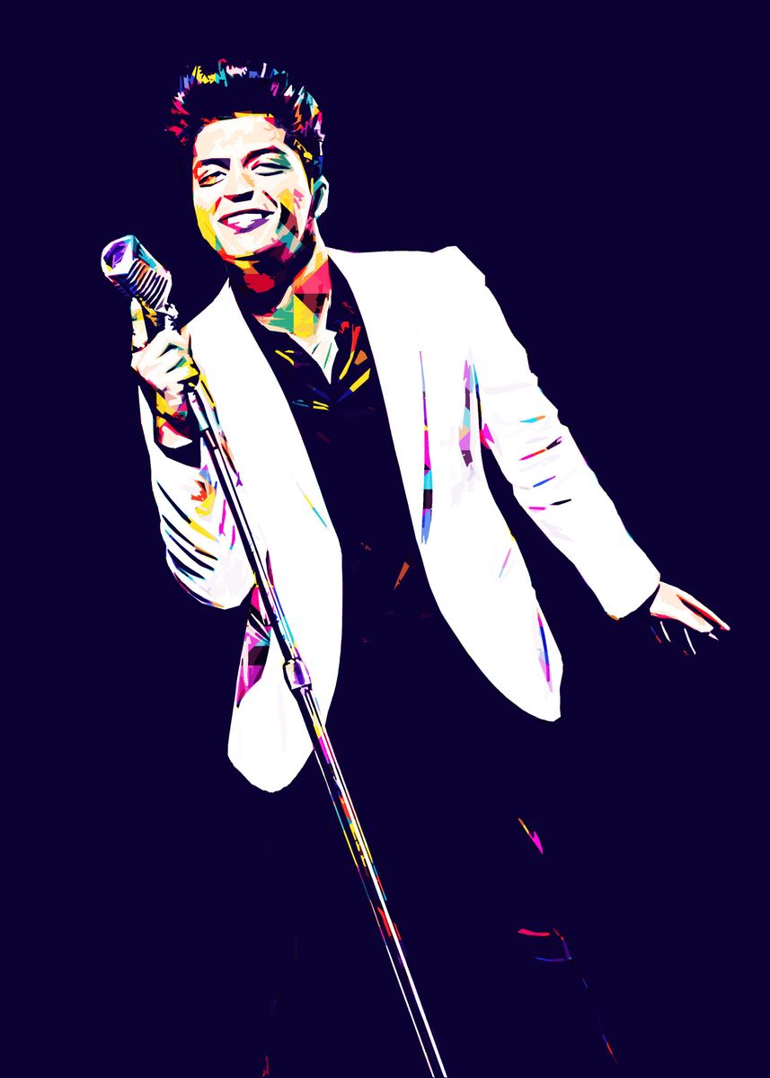 'Bruno Mars' Poster by SA KE | Displate