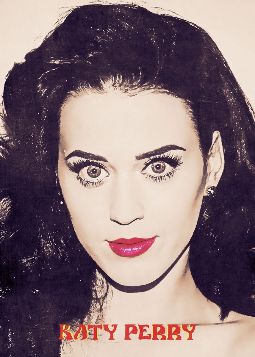 'Katy Perry' Poster, picture, metal print, paint by Anxhela Sufa | Displate